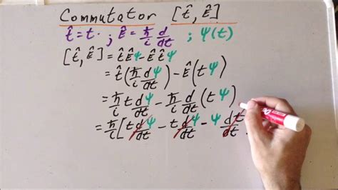 Commutator Energy And Time Derivation Youtube