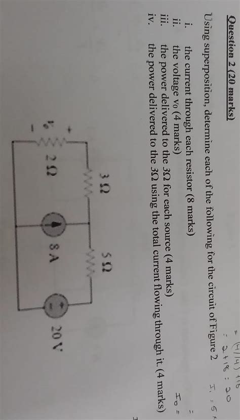 solved question 2 20 ﻿marks using superposition determine