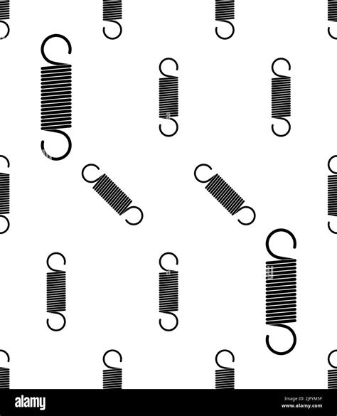Metal Extension Spring Seamless Pattern Compression Coiled Spring