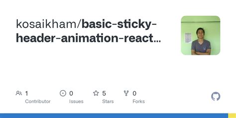 GitHub Kosaikham Basic Sticky Header Animation React Native
