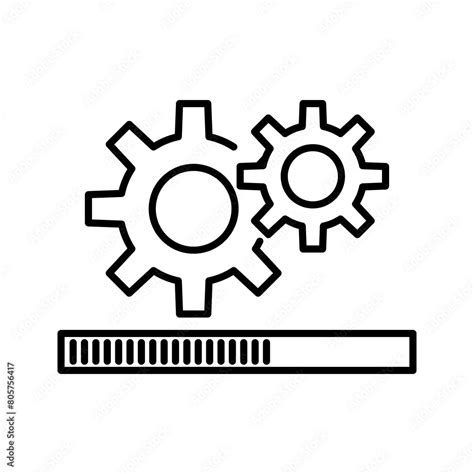 System Update Icon Gear Or Cog Icon Illustration For Web And Appeps Stock Vector Adobe Stock