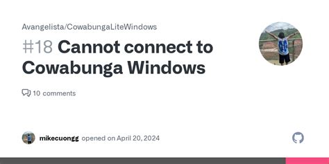 Cannot Connect To Cowabunga Windows · Issue 18 · Avangelista