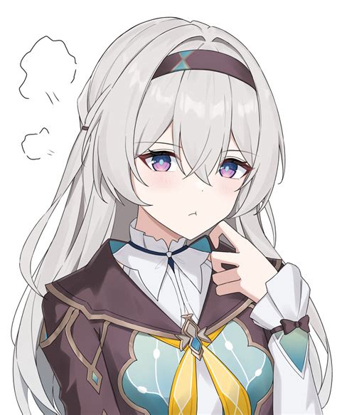 Safebooru 1girl T Absurdres Black Bow Black Hairband Blue Pupils Bow