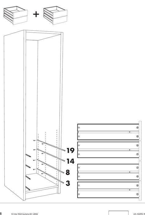 Ikea Komplement Drawer W Out Front 19x22 Assembly Instruction