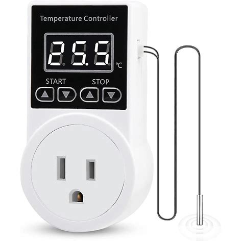 Digital Thermostat Plug Socket Lcd Screen Temperature Controller With