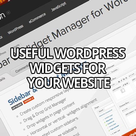 Useful WordPress Widgets For Your Website