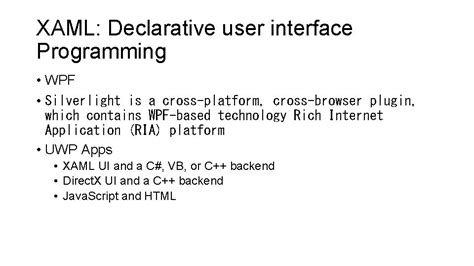 NET And NET Core XAML Pan Wuming