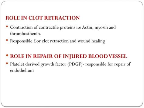 Platelets And Its Role In Blood Coagulationpptx