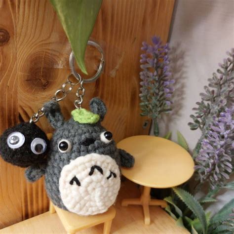 【巧婦織家】宮崎駿系列手工鉤針毛線玩偶 龍貓豆豆龍小黑碳 吊飾鑰匙圈 創意手作禮物必備 蝦皮購物