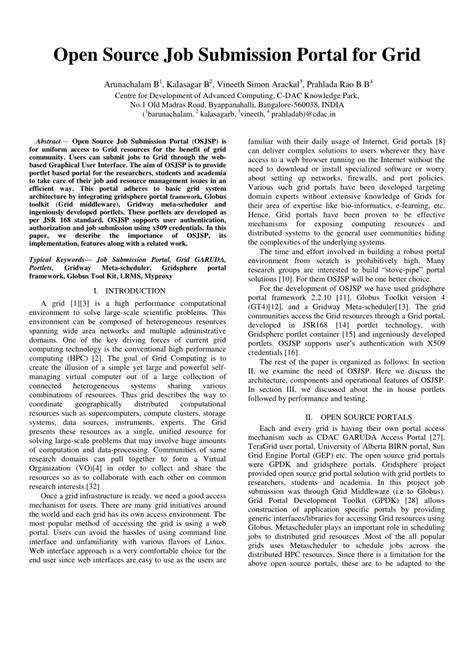 Pdf Open Source Job Submission Portal For Grid