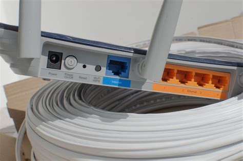 Premium Photo Closeup Detail Of A Modern Wifi Router With Multiple Inputs And Ports For Cable