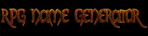 RPG Name Generator By Ersoftware Play Online Game Jolt