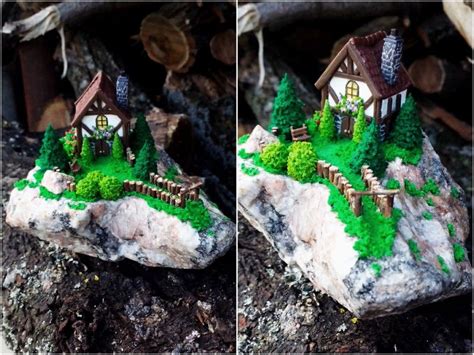 Домик из полимерной глины | Домики, Глина, Цветы