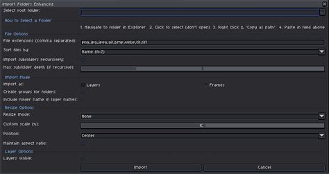 Import Folders Enhanced Scripts And Extensions Aseprite Community