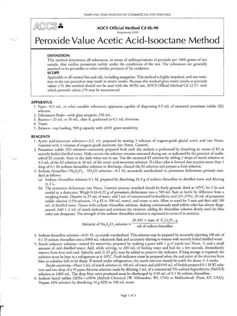 AOCS CD 8b 90 Peroxidos