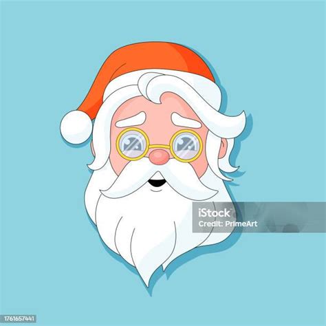 산타 클로스 캐릭터 얼굴 아이콘 귀여운 크리스마스 마스코트 그루비 산타 머리 선글라스를 끼고 있는 만화 노인 남자 12월에 대한 스톡 벡터 아트 및 기타 이미지 Istock