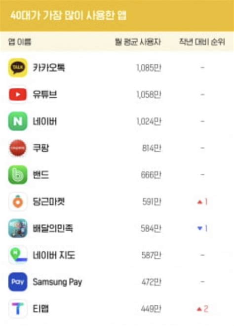 잡담 22년 한국인이 가장 많이 사용한 앱 인스티즈instiz 연예 카테고리