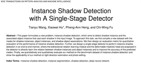 Tpami 2022 寻找属于你的影子，港中文等提出实例阴影检测任务 腾讯云开发者社区 腾讯云