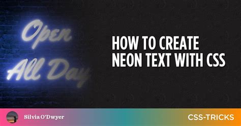 how to create neon text with css r css