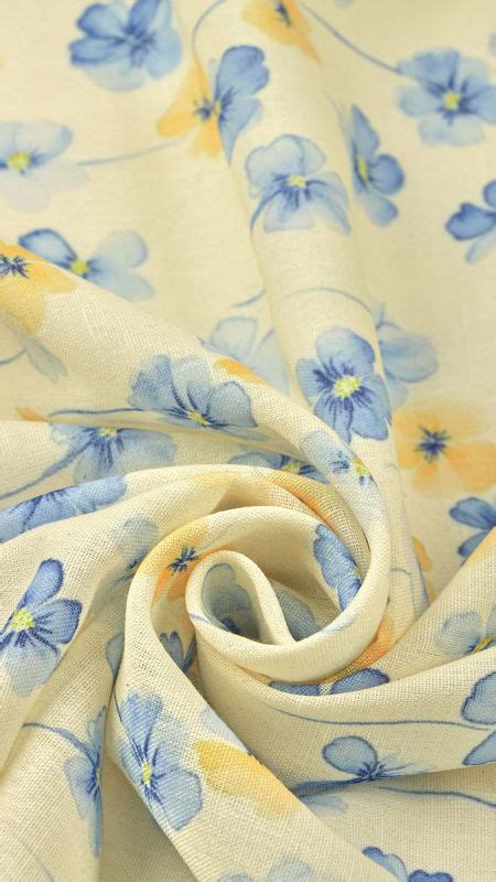 لینن گلدار چاپی دیجیتال 0402012 کرم رنگ پارچه ربانی