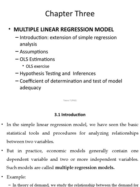 chapter 4 multiple regression model pdf multicollinearity linear