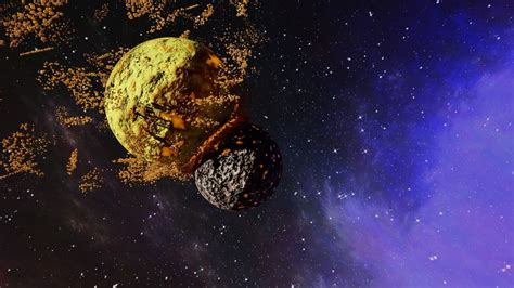 3d Model Planetary Collision Low Poly Vr Ar Low Poly Cgtrader