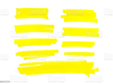 Yelow 줄무늬 마커를 사용 하 여 그린입니다 디자인에 대 한 세련 된 하이라이트 요소입니다 노랑에 대한 스톡 사진 및 기타 이미지 Istock