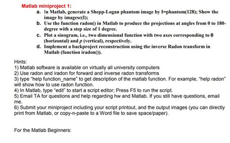 Solved Matlab Miniproject 1 A In Matlab Generate A