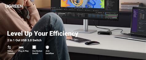 Amazon Com UGREEN USB Selector Bi Directional USB Switch In Out In Out USB