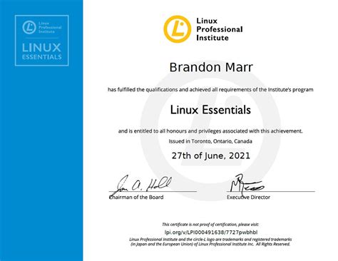 Brandon Marr On Linkedin Linux Essentials Completed