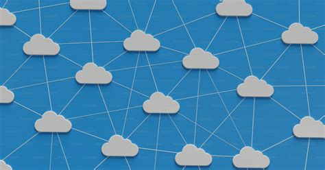 선으로 연결된 흰 구름이 있는 파란색 배경 사진 Unsplash의 인터넷 이미지