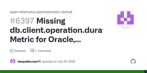 Missing Db Client Operation Duration Metric For Oracle Mongodb Redis In Net Agent · Open