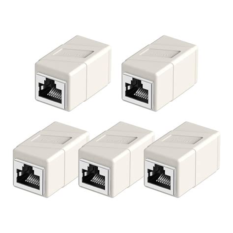 Rj45 Coupler 5 Pack Female To Female Ethernet Adapters Cat8 7 6 6a 5e 5 Ethernet