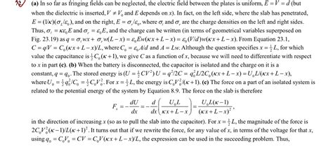 Solved A ﻿in So Far As Fringing Fields Can Be Neglected