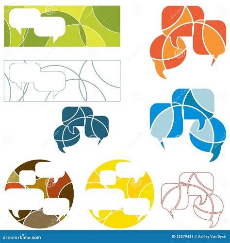 Abstract Communication Icons Stock Vector Illustration Of Banner Graphics 23579431