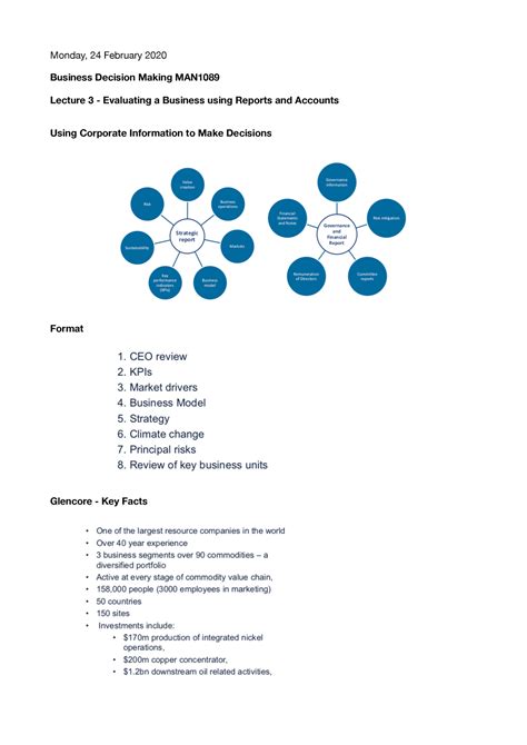 Man1089 Business Decision Making Lecture 3 Monday 24 February 2020