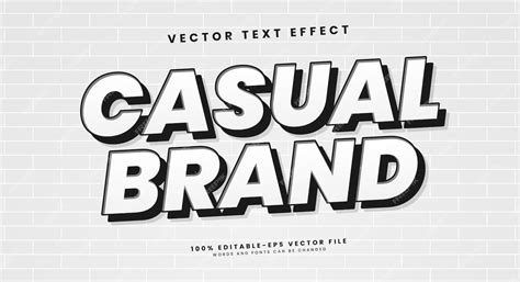 Premium Vector Minimalist White Casual Brand Editable Vector Text