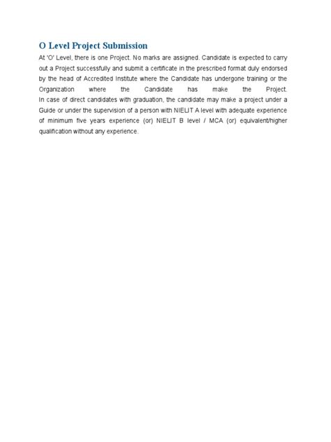 O Level Project Submission Pdf Educational Assessment And