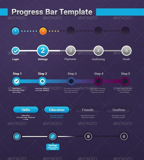 Step By Step Progress Bar Template