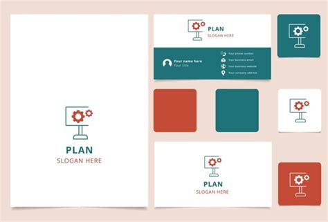 Premium Vector Plan Logo Design With Editable Slogan Business Card