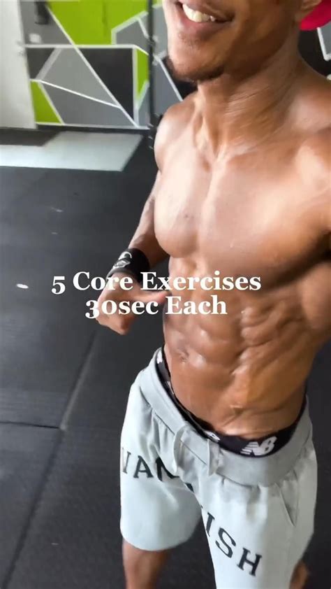 5 Core Exercises 30sec Each Allenamenti Full Body Allenamenti Bodybuilding Allenamento
