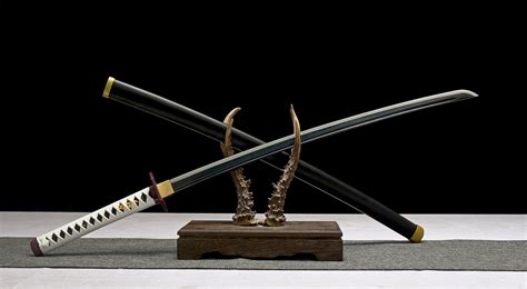 Black And White Anime Katana Sword Cosplay Etsy