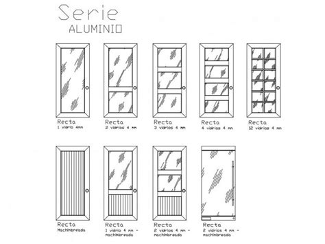 Multiple Single Door Elevation Blocks
