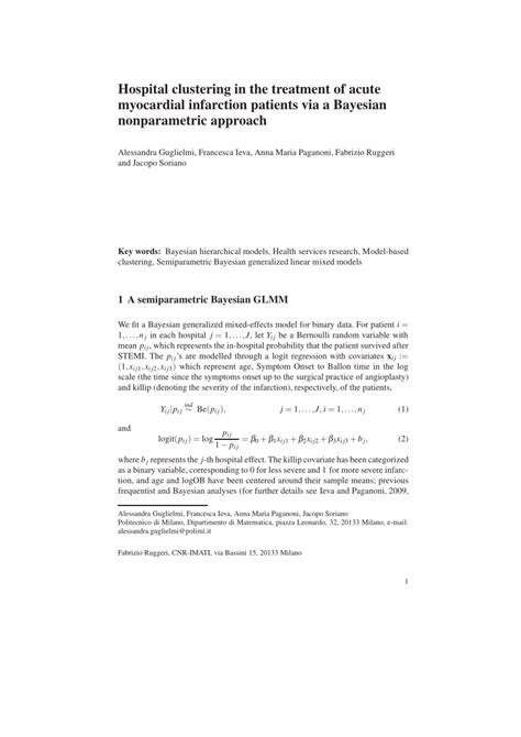 Pdf Semiparametric Bayesian Approaches To Mixed Effects Models For Outcome Measures In The
