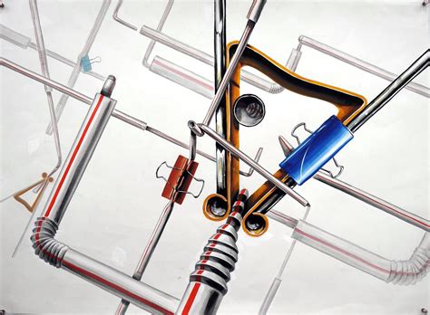 디자인고흐 미술학원 건국대 기초디자인 집게 빨대 ㅡ 연결 집게는 정면 측면 윗면