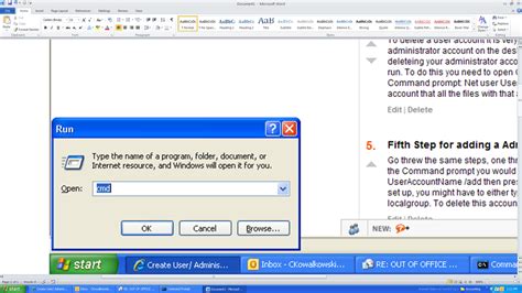 Create User Administrator Accounts With Passwords On Xp With Cmd And