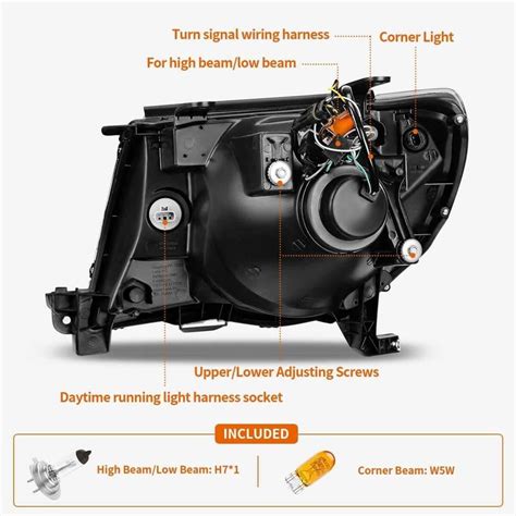 Yitamotor® 2005 2011 Toyota Tacoma Sequential Led Headlights Assembly