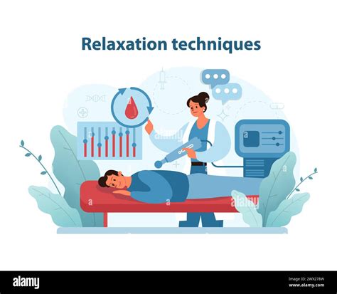 Relaxation Techniques A Serene Depiction Of A Relaxation Session Emphasizing Tranquility And