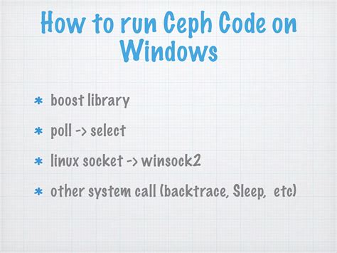 Ceph Day Beijing Ceph Dokan A Native Windows Ceph Client Pdf