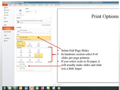 PPT Tips For Printing PowerPoint Handouts 2K10 PowerPoint Presentation ID 1961778